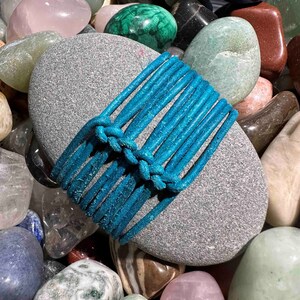 Zen Leather Wrapped Stone Rock Stitched Spine - Etsy