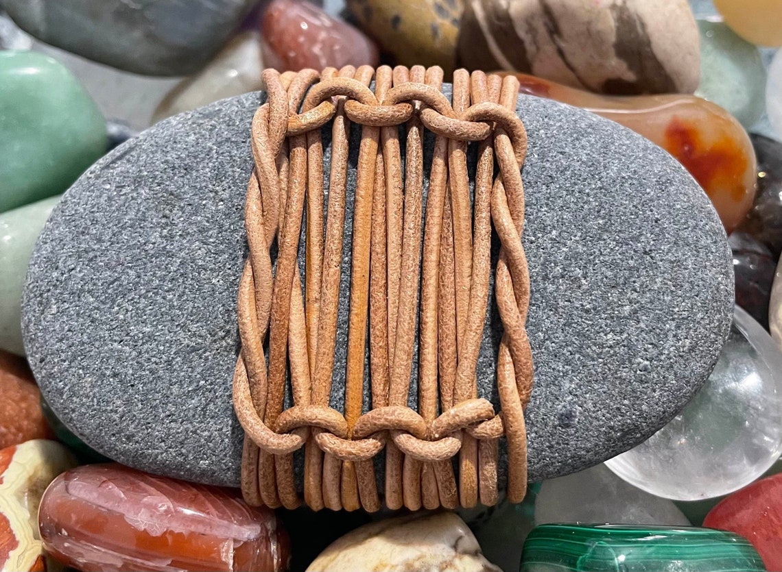 Stitched Square Zen Wrapped Stone - Etsy