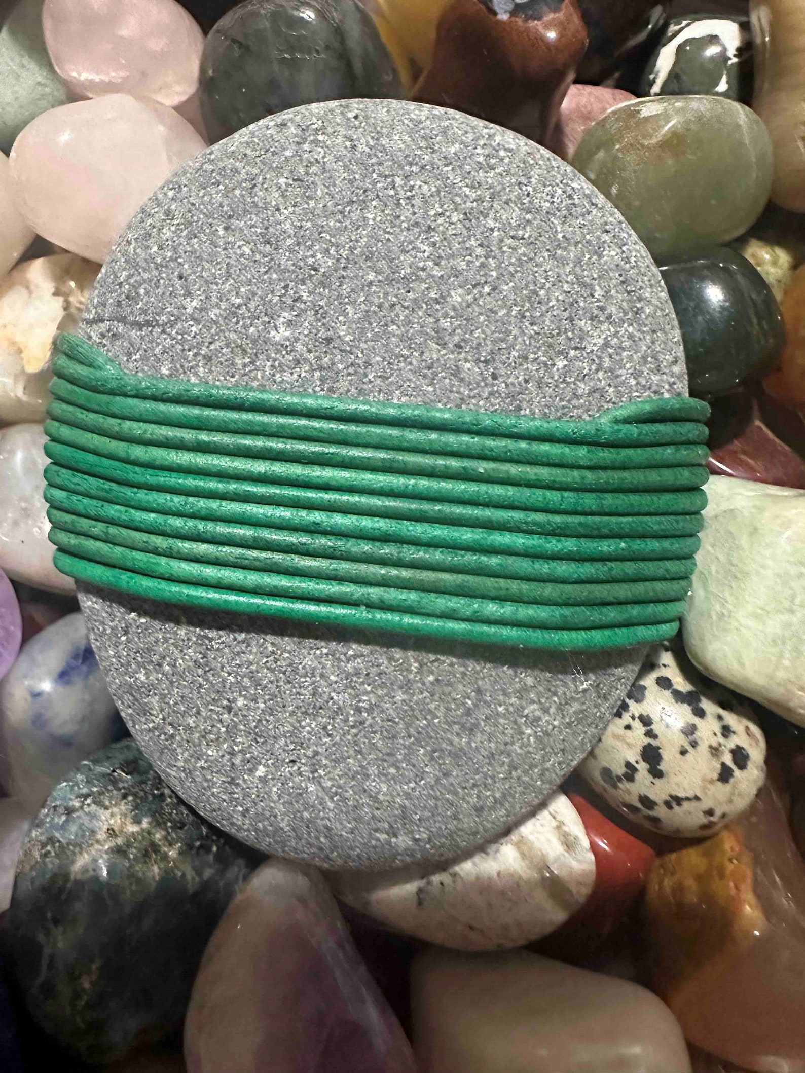 Criss-cross Leather Wrapped Stone Rock - Etsy