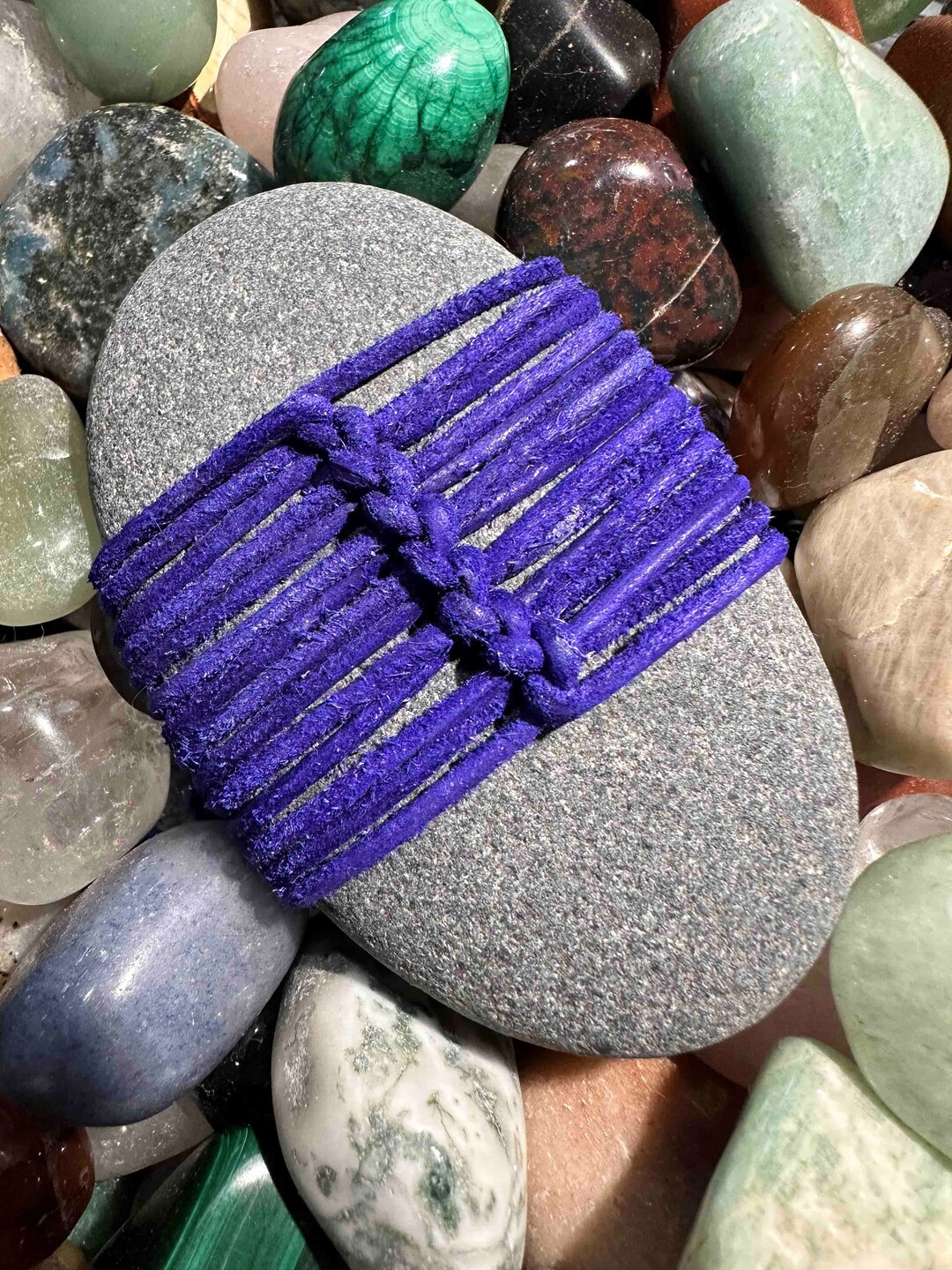 Zen Wrapped Stone Rock Stitched Spine - Etsy