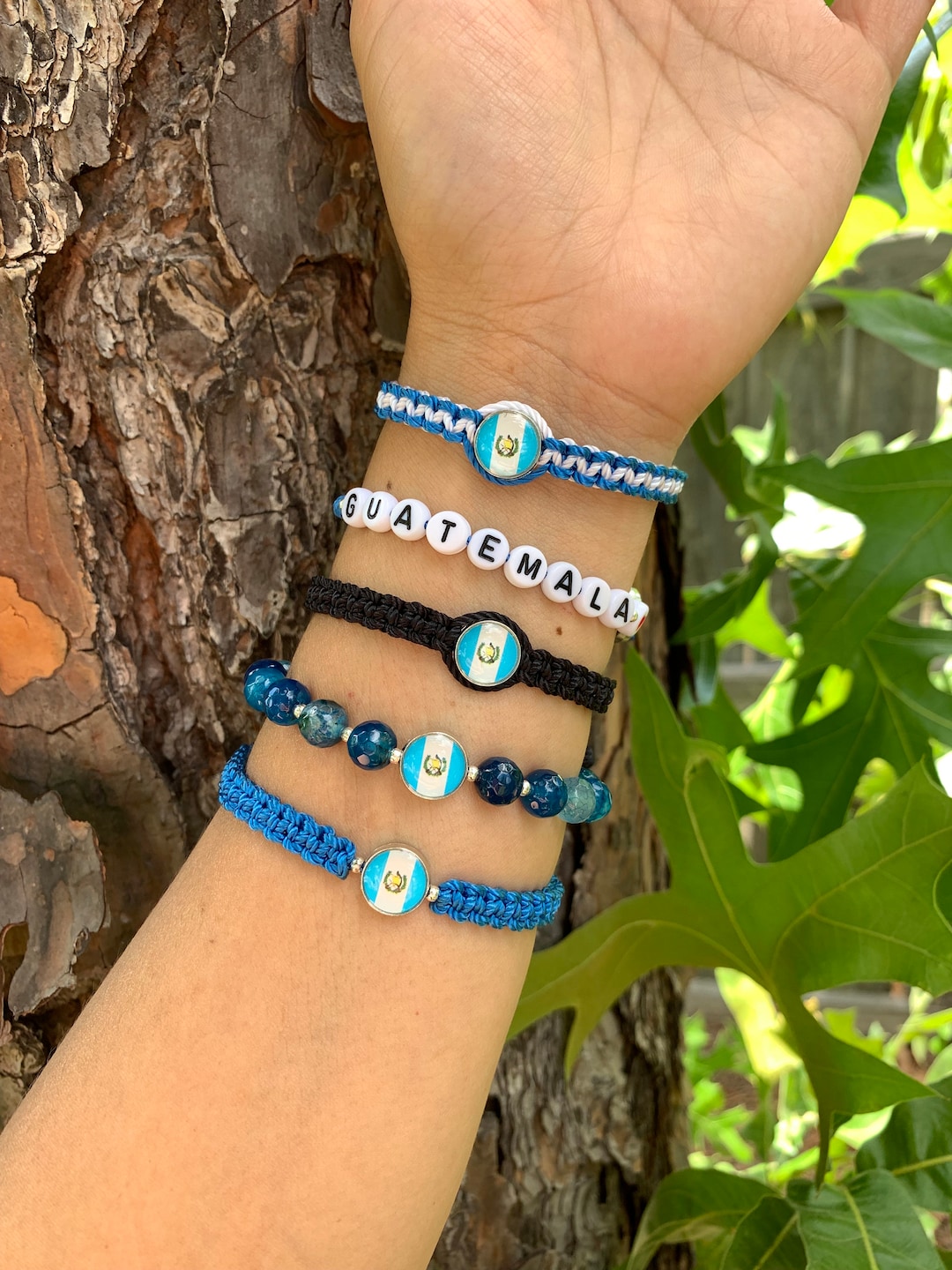 Handmade Guatemala Flag Bracelet: Chapin Pride Jewelry - Etsy