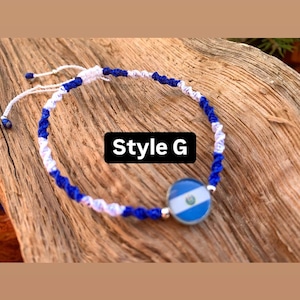 Salvadoran Flag Bracelet: Handmade Salvy Pride Jewelry - Etsy