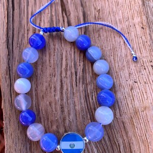 Salvadoran Flag Bracelet: Handmade Salvy Pride Jewelry - Etsy