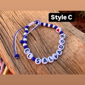 Salvadoran Flag Bracelet: Handmade Salvy Pride Jewelry - Etsy