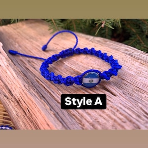 Salvadoran Flag Bracelet: Handmade Salvy Pride Jewelry - Etsy