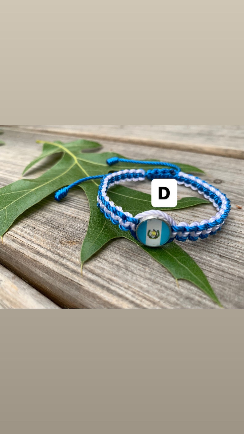 Handmade Guatemala Flag Bracelet: Chapin Pride Jewelry - Etsy