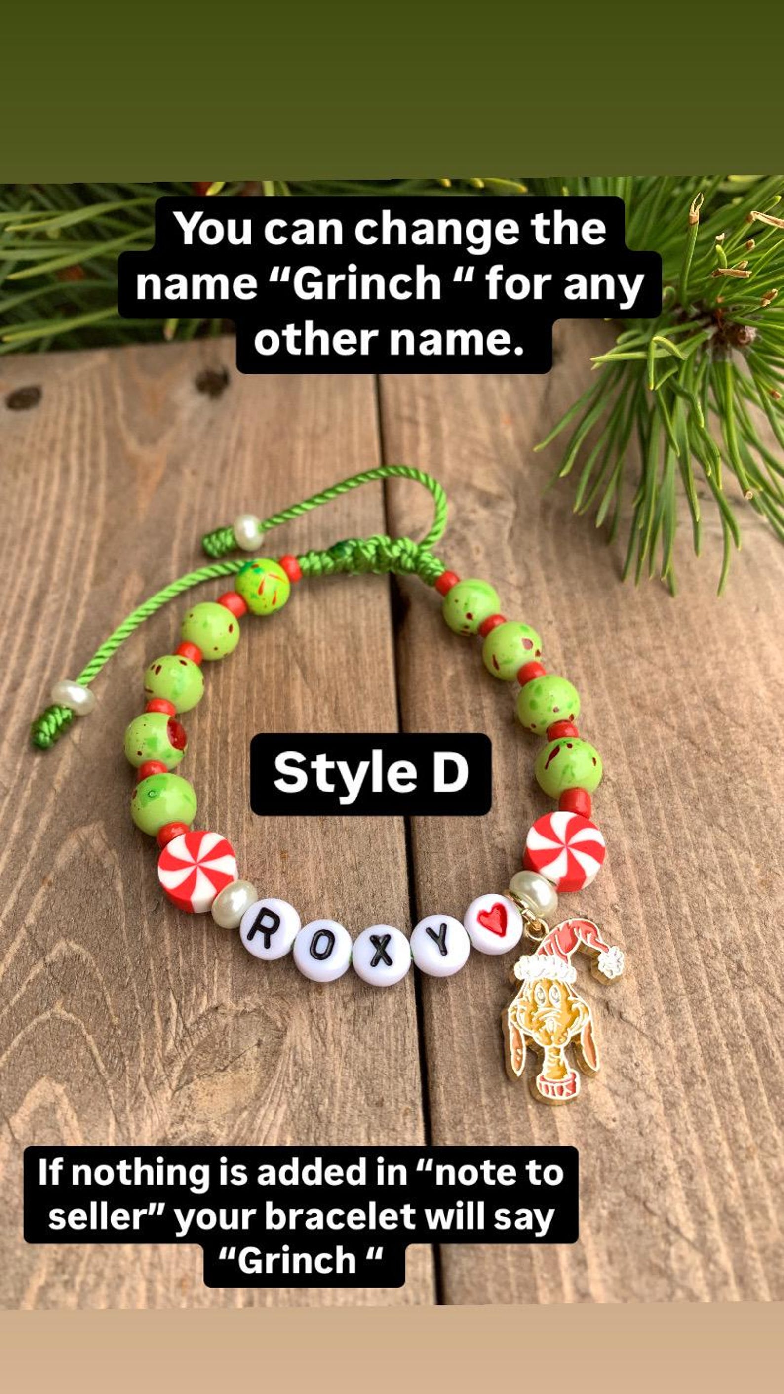 Grinch Charm Bracelet: Holiday Beaded Christmas Jewelry - Etsy