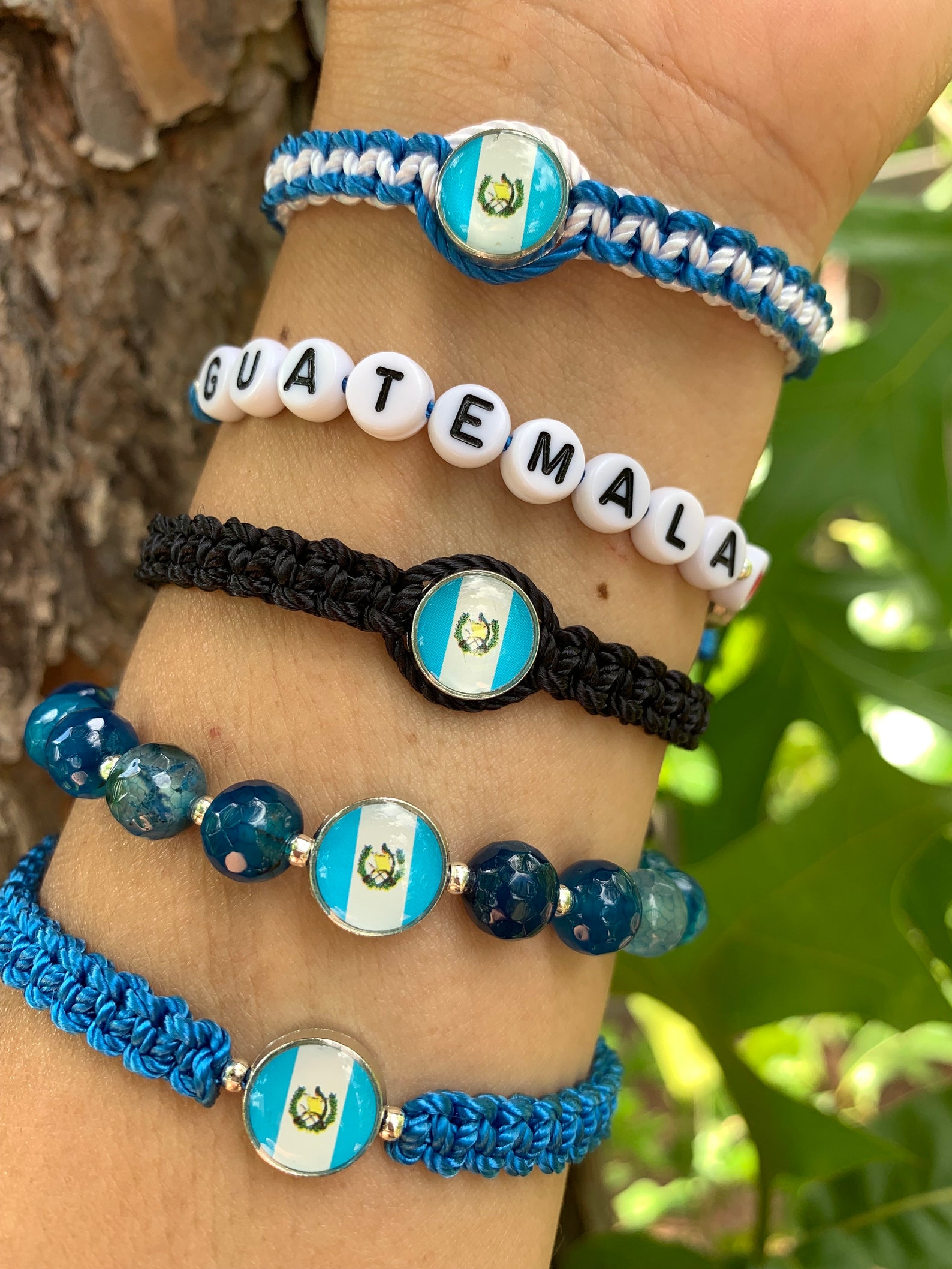 Handmade Guatemala Flag Bracelet: Chapin Pride Jewelry - Etsy