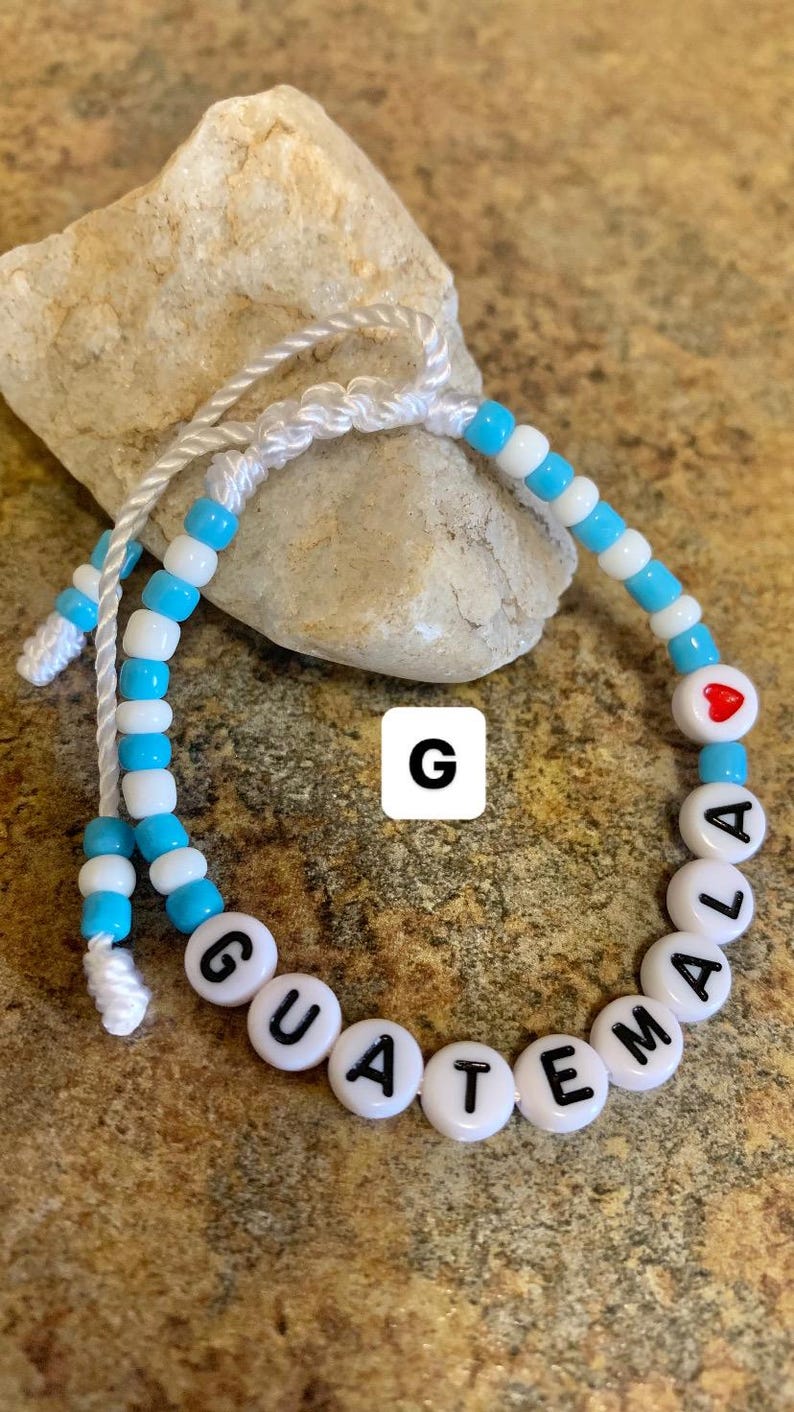 Handmade Guatemala Flag Bracelet: Chapin Pride Jewelry - Etsy