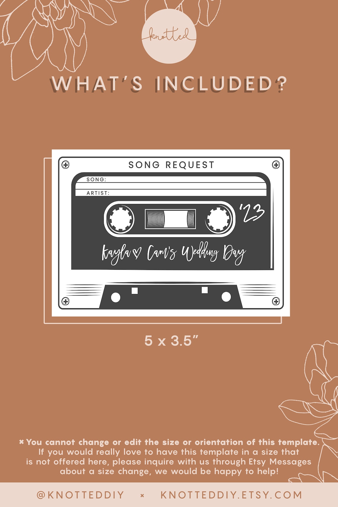 Song Request Cards Song Request Insert Card Template for DIY | Etsy