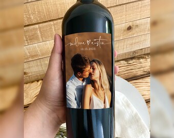 Custom Photo Label, Engagement Gifts for Couple, Newly Engaged Gifts ...