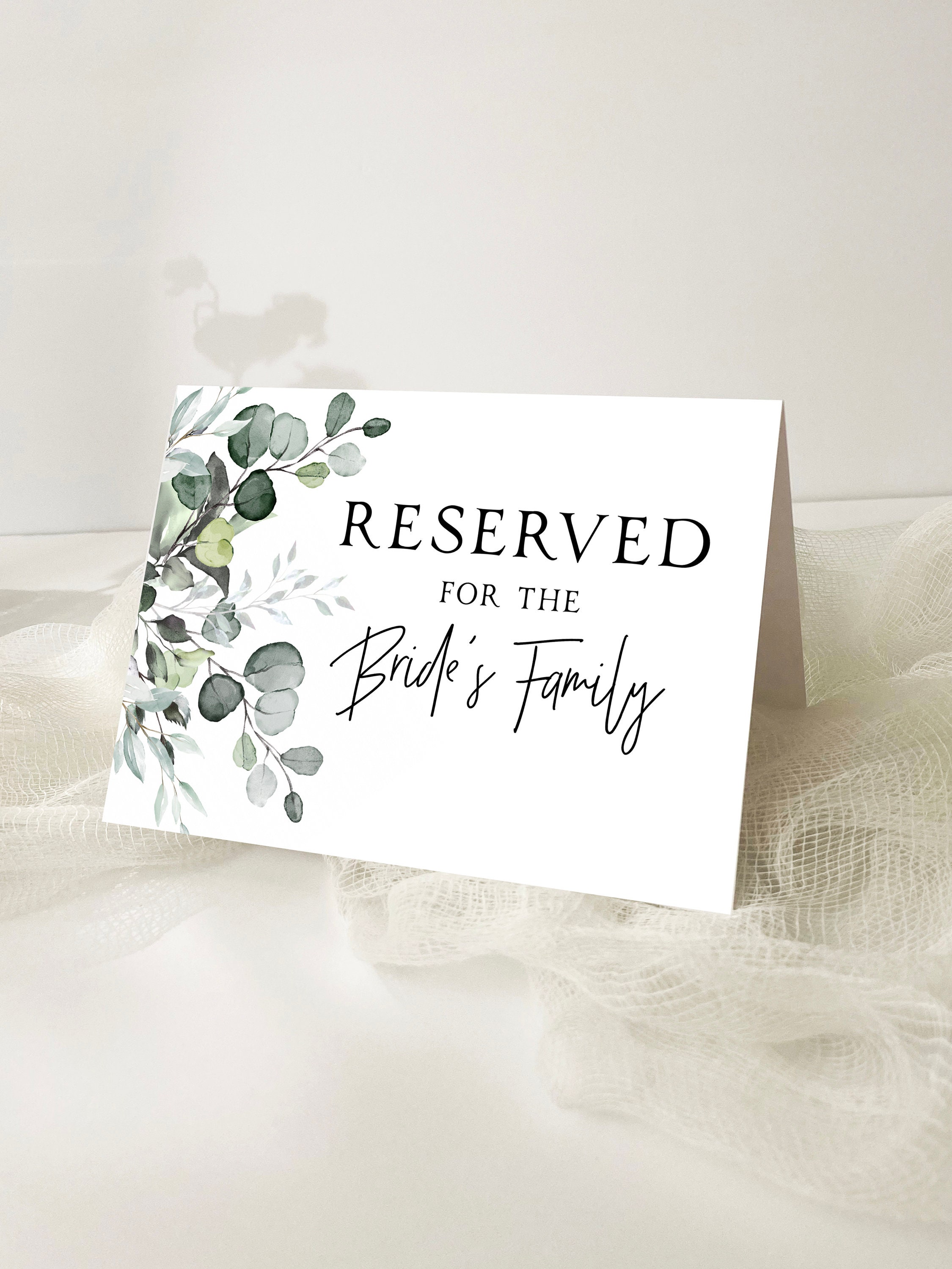 Reserved Sign for Rustic Wedding Reserved Seating Folded | Etsy