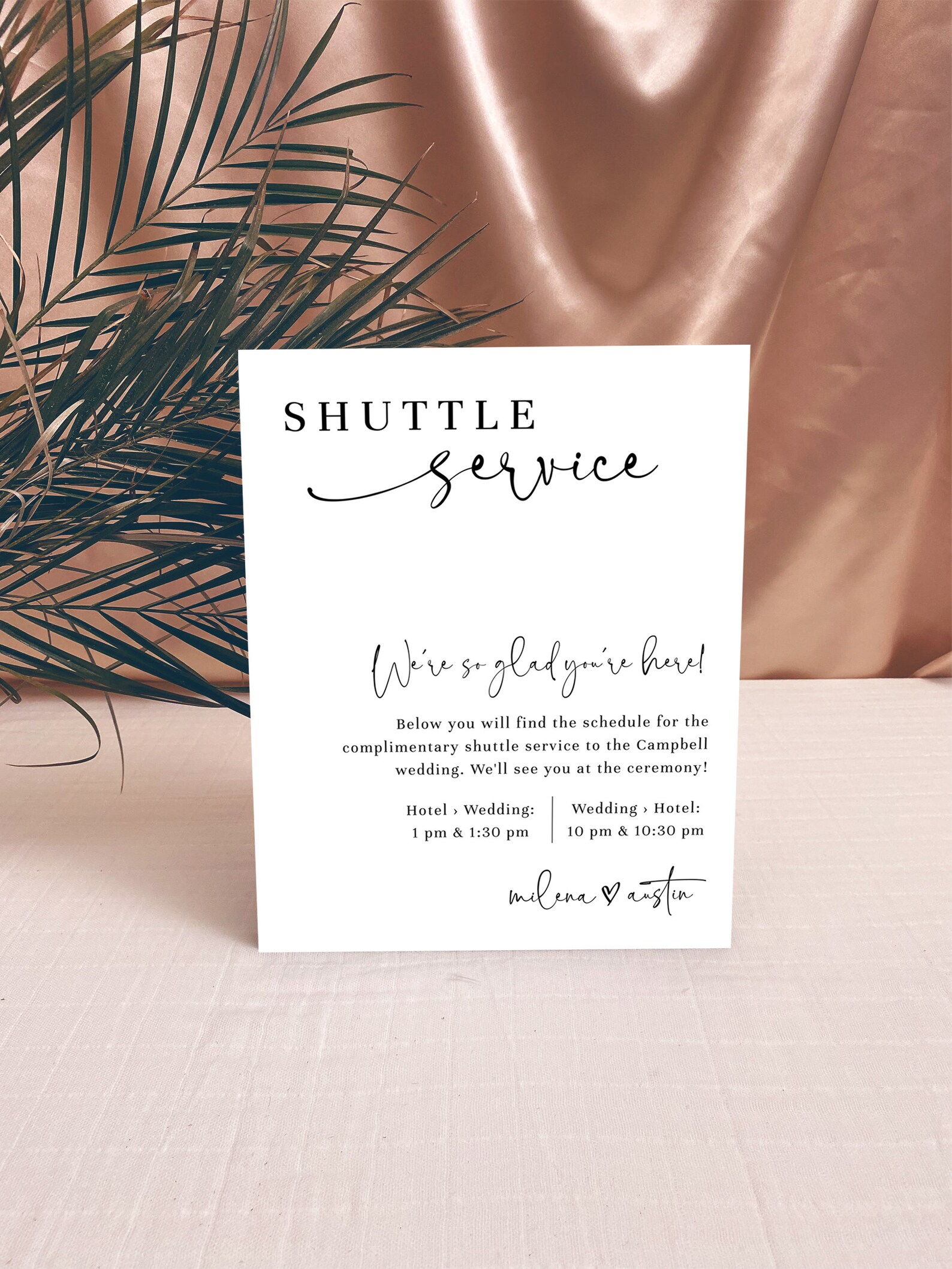 Wedding Shuttle Service Sign Wedding Transportation Sign - Etsy