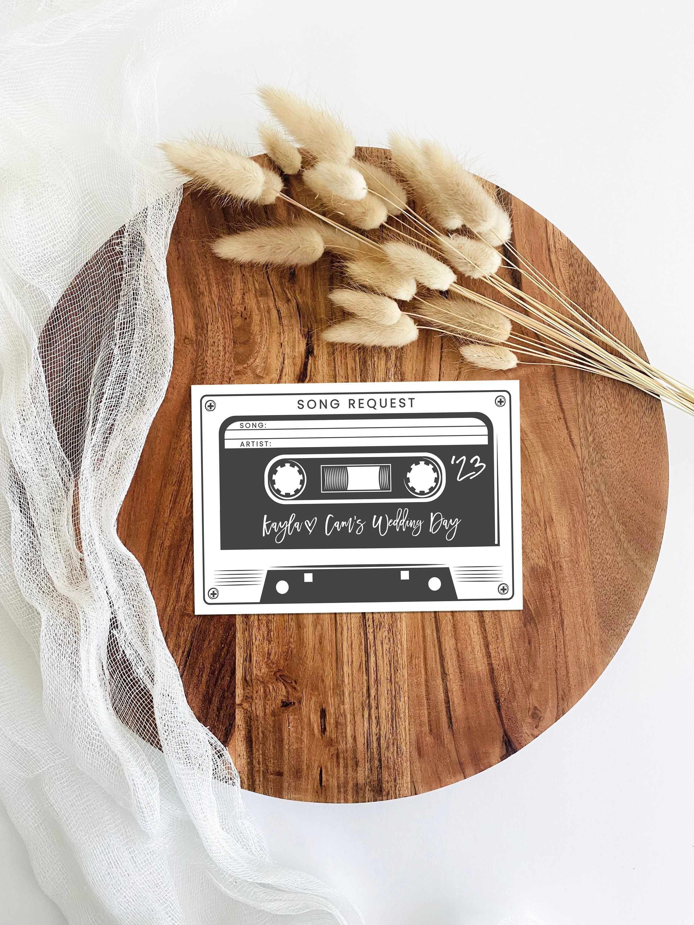 Song Request Cards Song Request Insert Card Template for DIY - Etsy