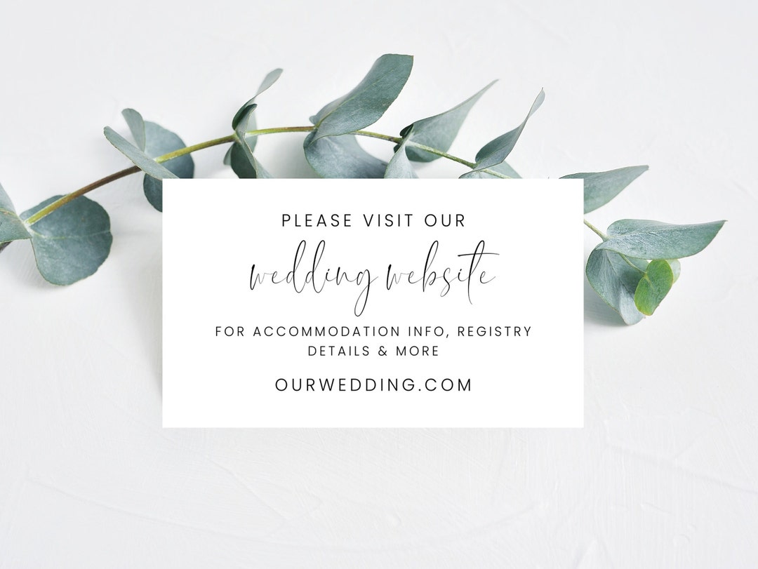 Printable Wedding Website Card Template Accommodation Details - Etsy