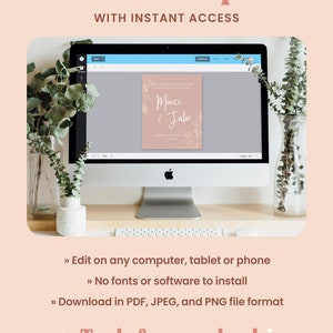 Bilingual Wedding Welcome Sign Template Modern Printable - Etsy