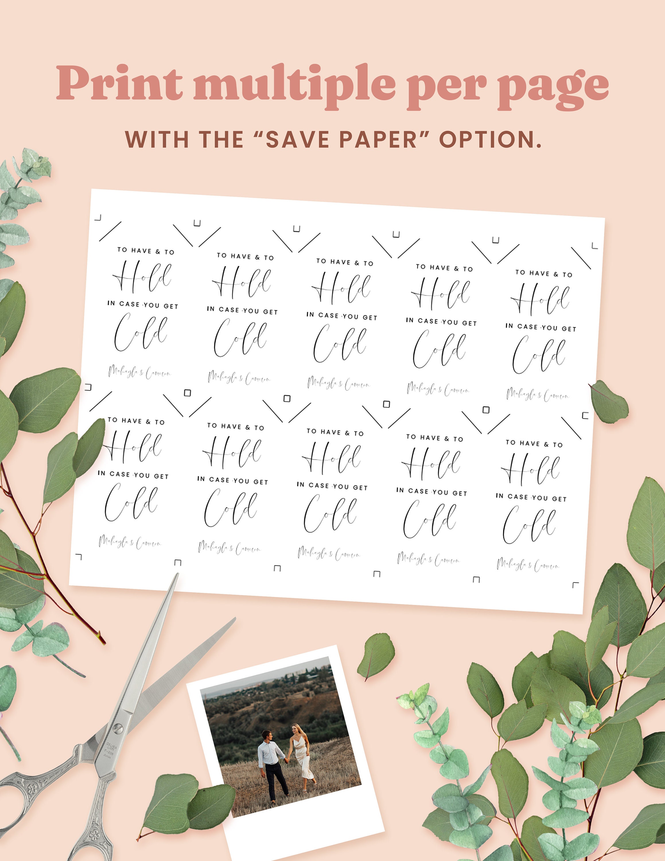 Printable Blanket Tags to Have and to Hold in Case You Get - Etsy UK