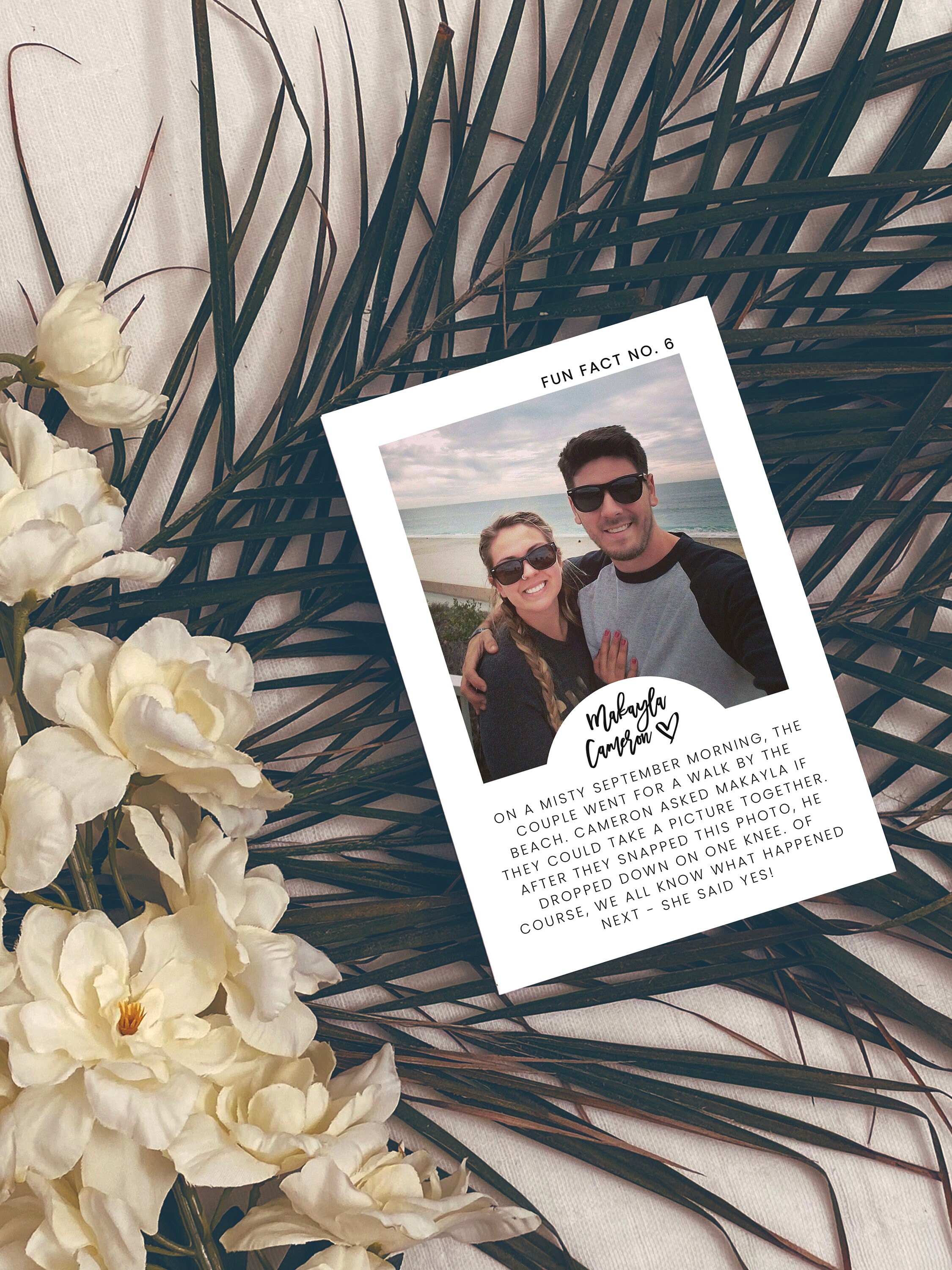 Couple Fun Fact Cards Wedding Fun Facts Wedding and Bridal | Etsy