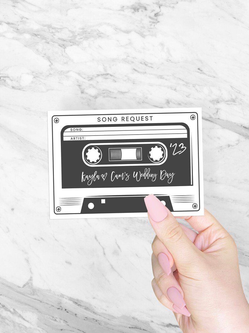 Song Request Cards Song Request Insert Card Template for DIY - Etsy