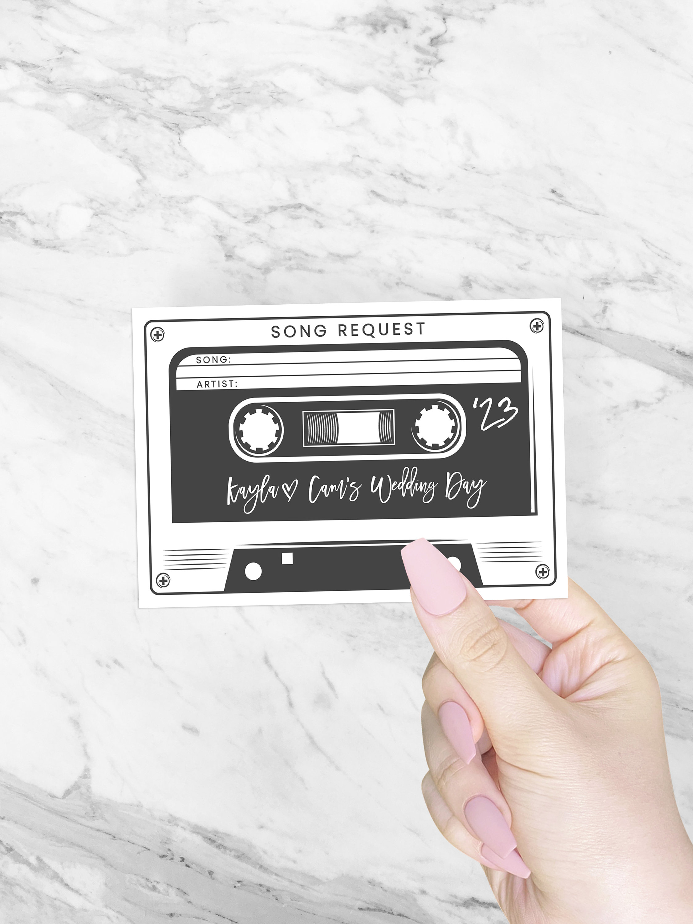 Song Request Cards Song Request Insert Card Template for DIY - Etsy