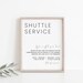 Wedding Shuttle Service Sign, Wedding Transportation Sign, Shuttle ...