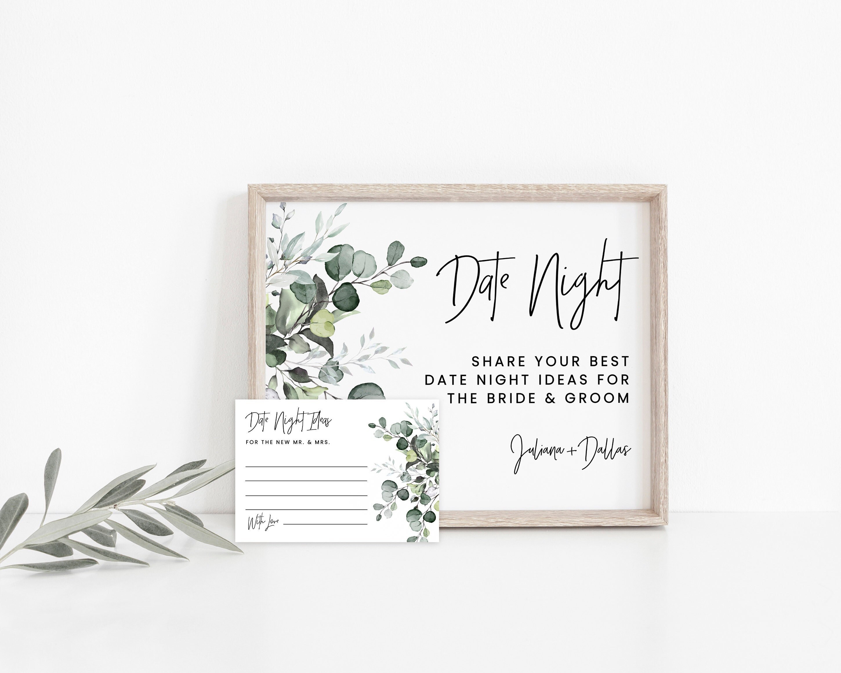 Editable Date Night Ideas Cards & Sign Templates Date Night | Etsy