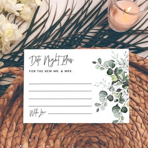 Editable Date Night Ideas Cards & Sign Templates Date Night | Etsy