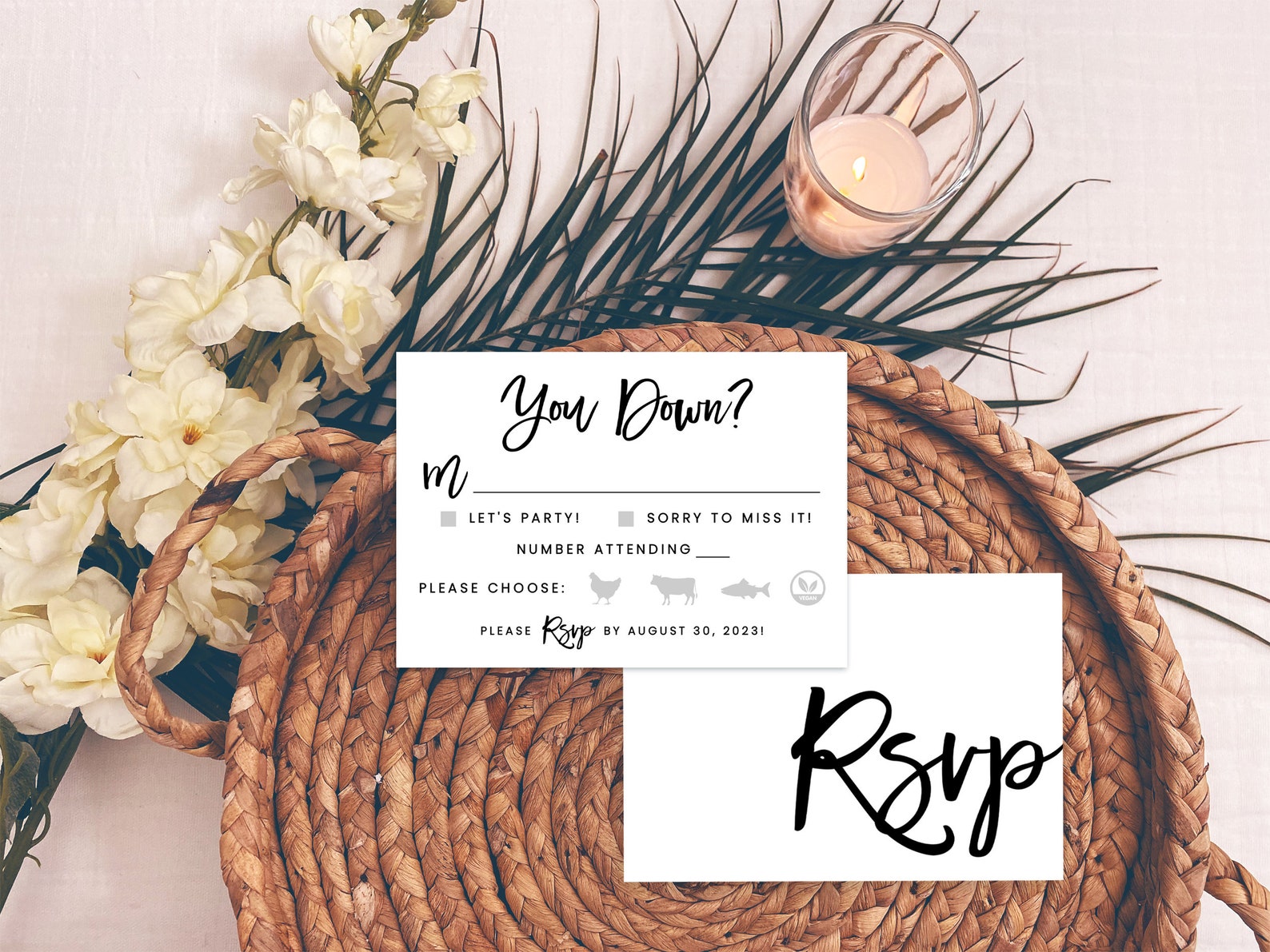 Menu Selection Card Template Printable Wedding RSVP Menu Card - Etsy