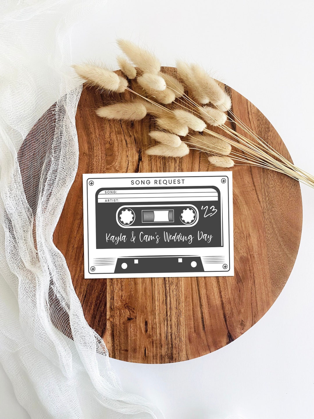 Song Request Cards, Song Request Insert Card Template for DIY Wedding ...