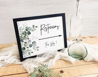 Restroom This Way - Etsy