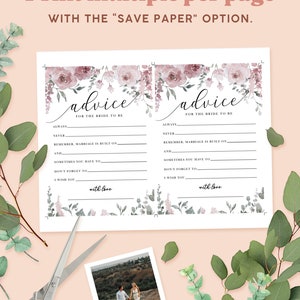Printable Advice Cards Advice for the Bride to Be Bridal - Etsy