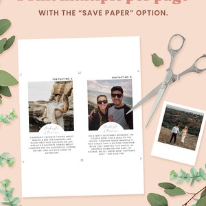 Couple Fun Fact Cards, Wedding Fun Facts, Wedding and Bridal Shower ...