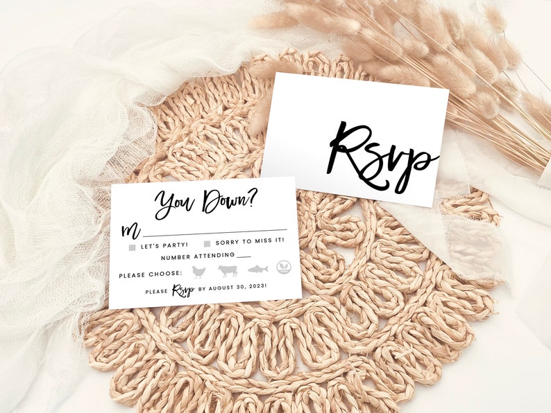 Menu Selection Card Template Printable Wedding RSVP Menu Card | Etsy