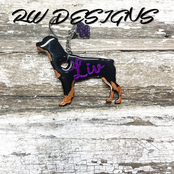 Rottweiler Keychain - Etsy
