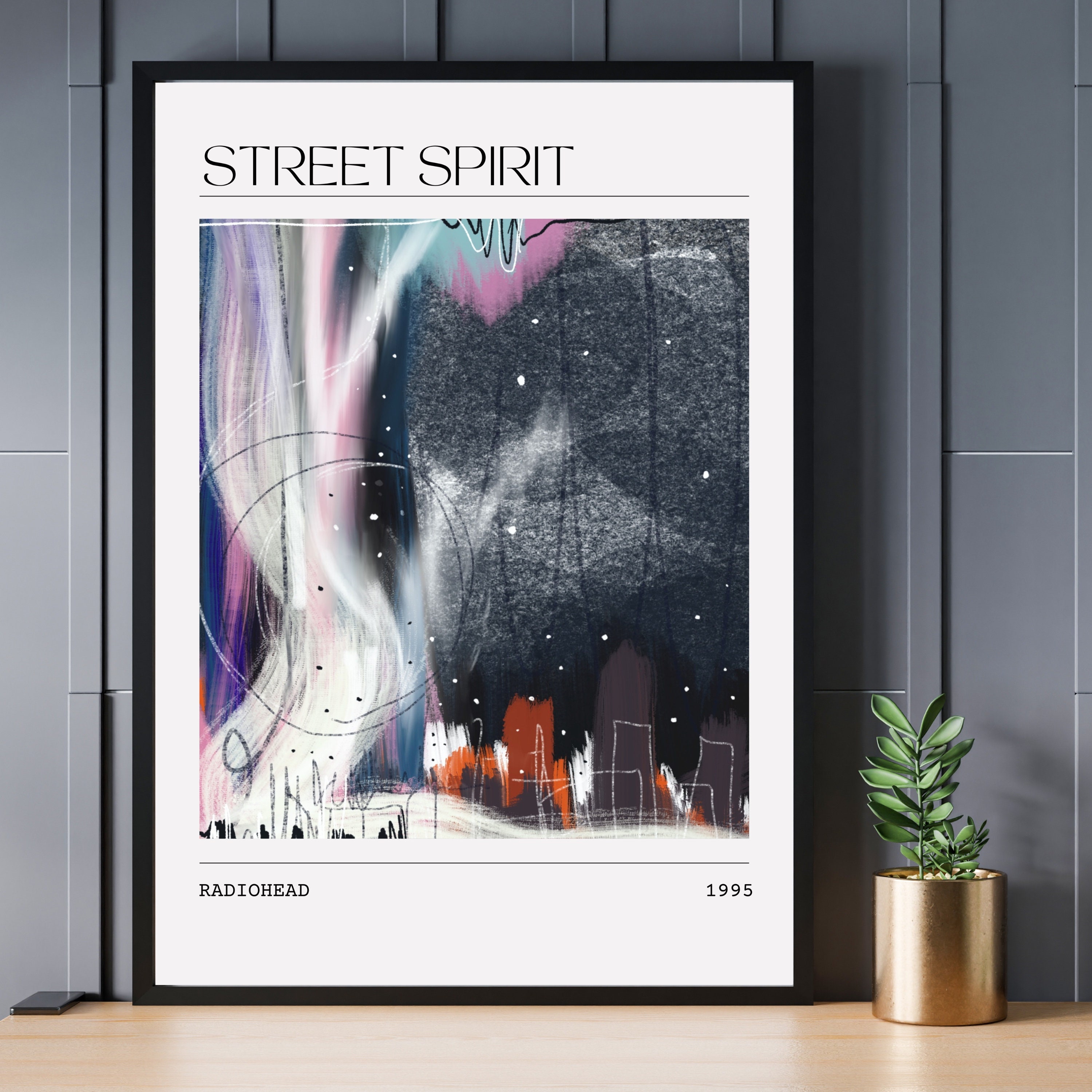 Music Poster | Radiohead Street Spirit | Abstract Interpretation Art ...