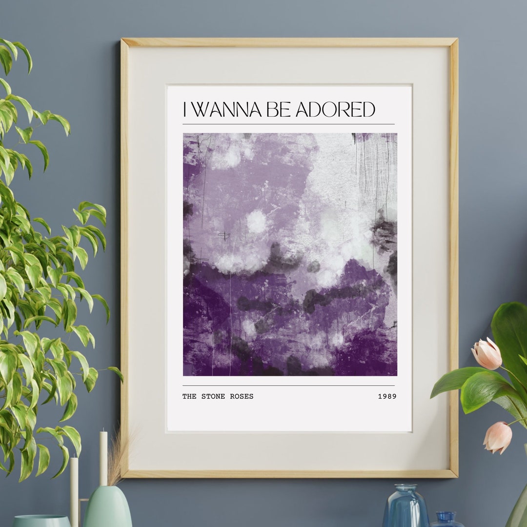 Music Poster the Stone Roses I Wanna Be Adored Abstract Interpretation ...
