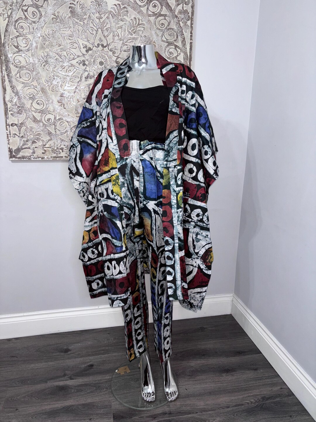 Nigerian Adire Palazzo Two Piece Set Size 12-14 UK Size - Etsy