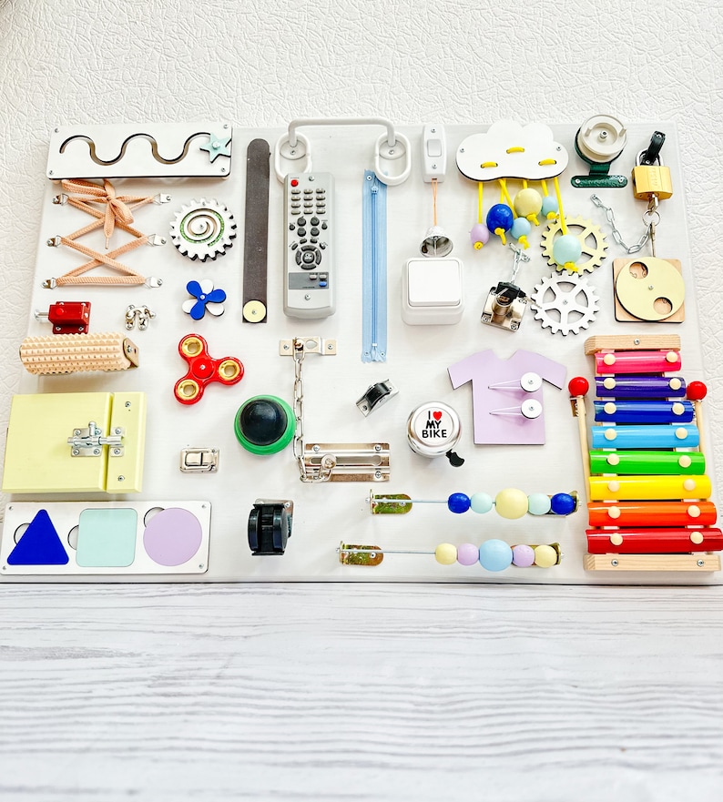 Handmade Wooden Sensory Fidget Board: Montessori Learning Toy - Etsy UK