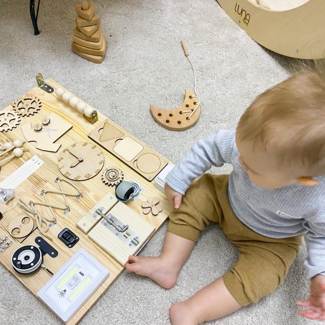 Busy Board - Busyboard. Name Can Be Added! (27 in 1) Montessori ...