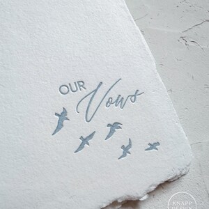 OUR Vows Booklet Inspired by Taylor Swift 1989 - Letterpress on White ...