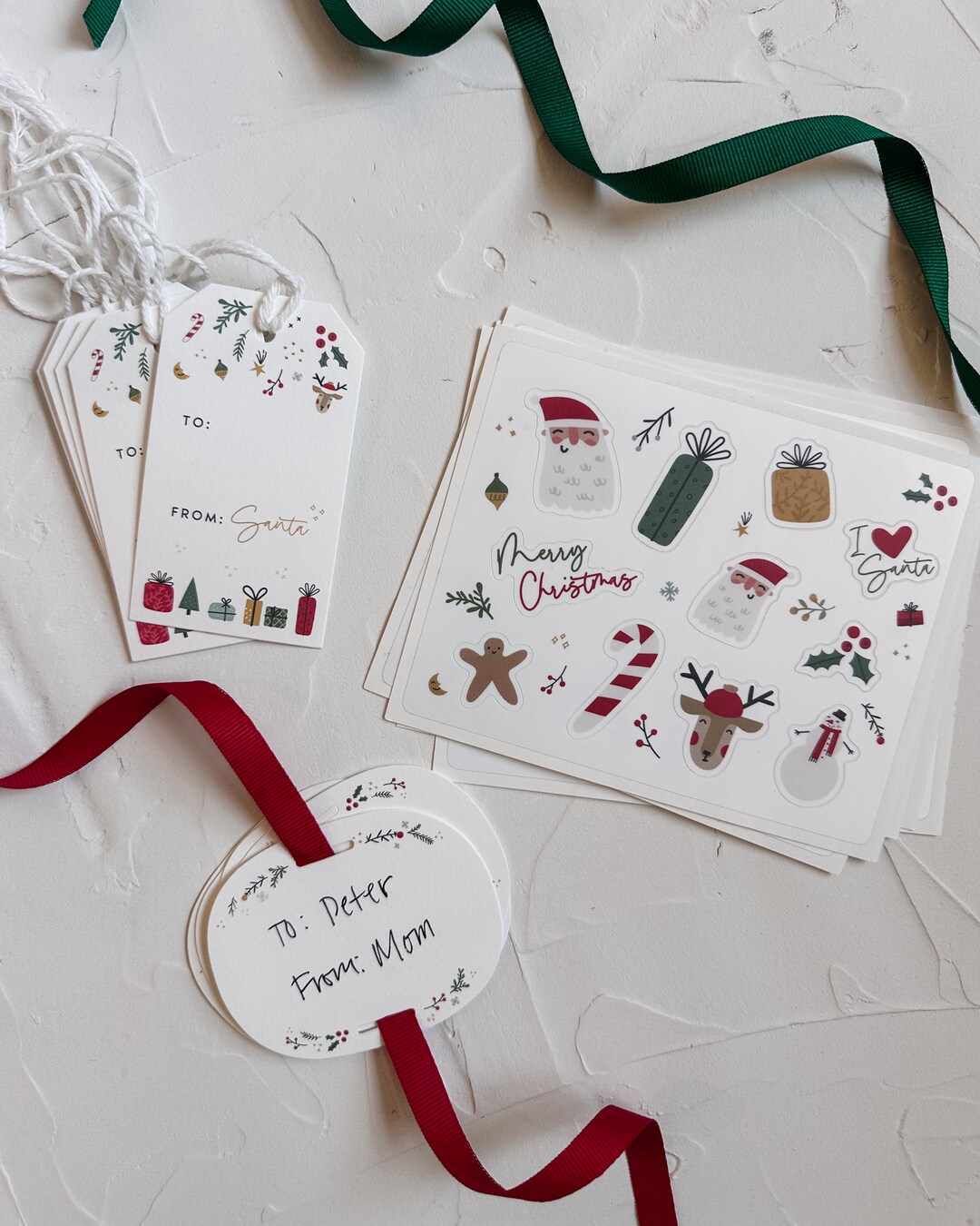 Santa Gifting Set | Gift Tags and Stickers for Christmas Gifts - Etsy