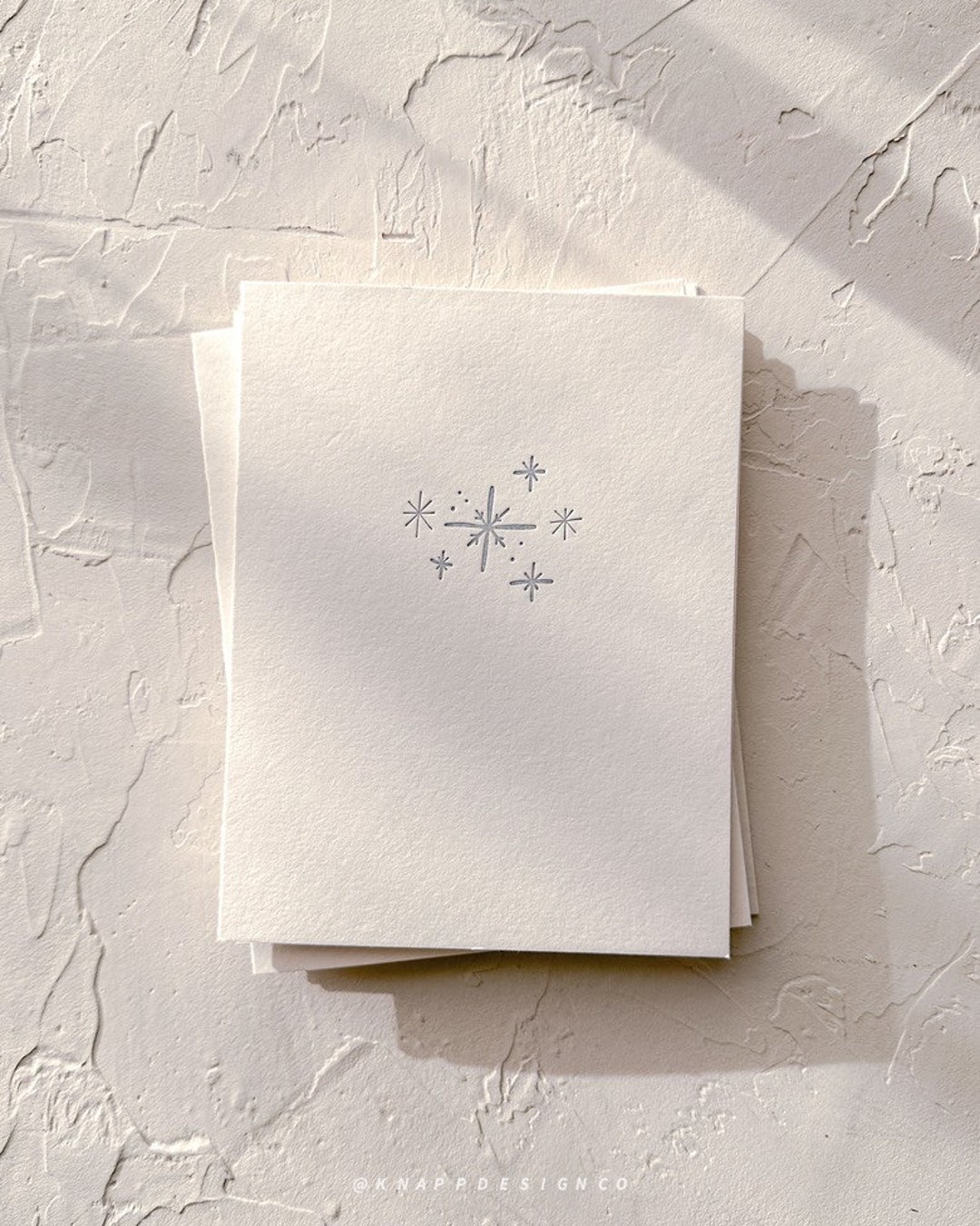 Winter Snowflakes - Minimalist Letterpress Holiday Card - Etsy