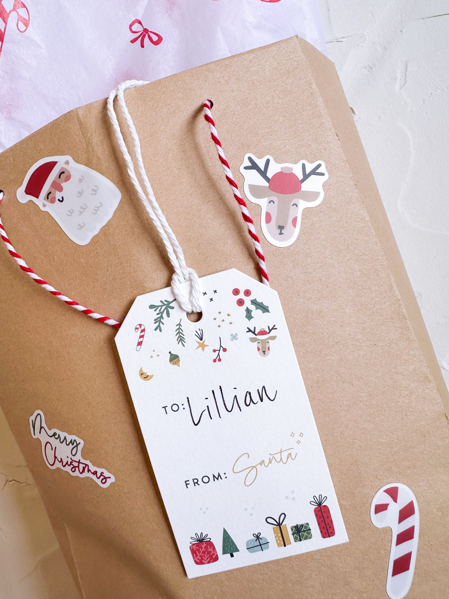 Santa Themed Sticker Sheets 55 Stickers - Etsy