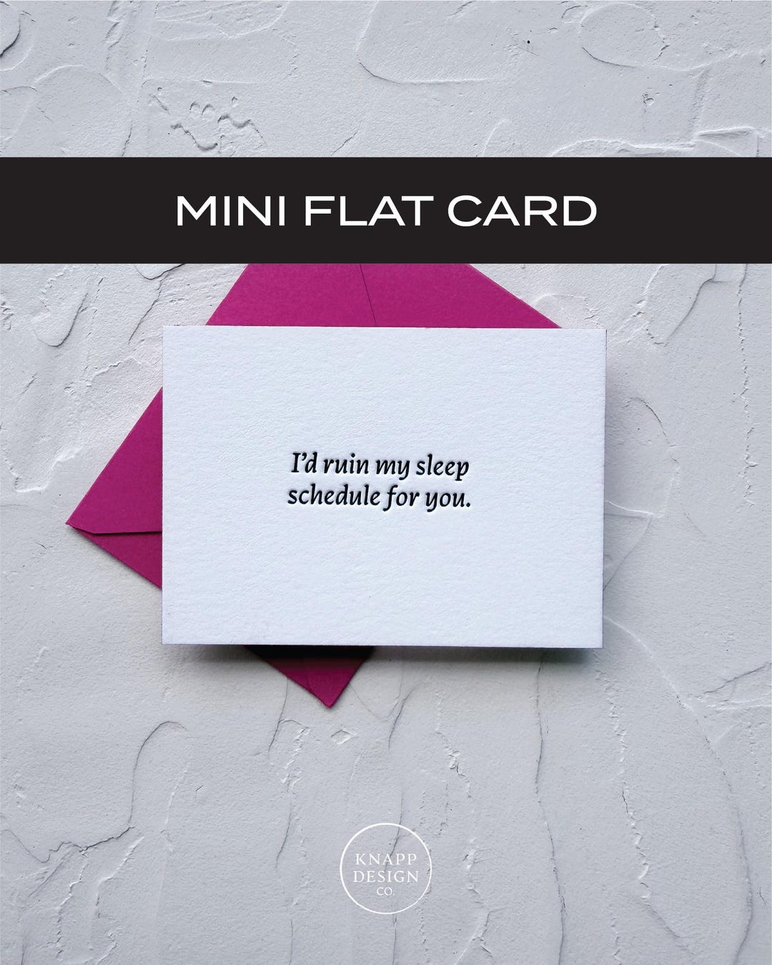 Spicy Mini Love Card - “i’d Ruin My Sleep Schedule for You.” - Etsy
