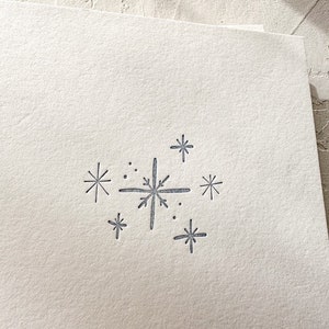 Winter Snowflakes - Minimalist Letterpress Holiday Card - Etsy