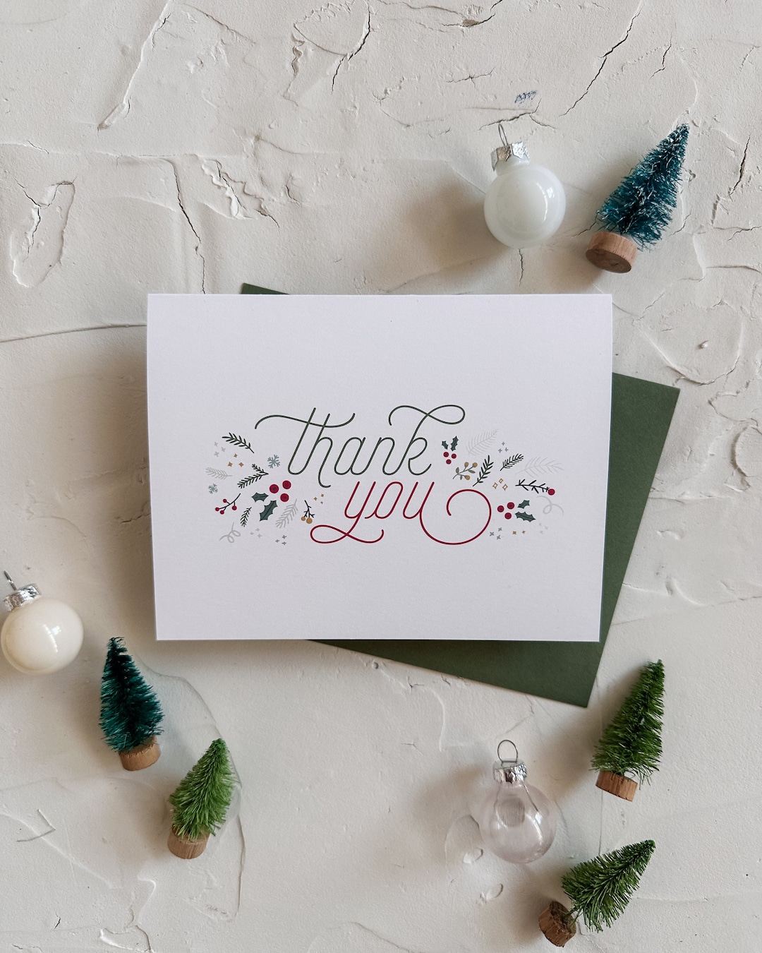Holiday Thank You Card | Host Thank You Card for Christmas - Etsy