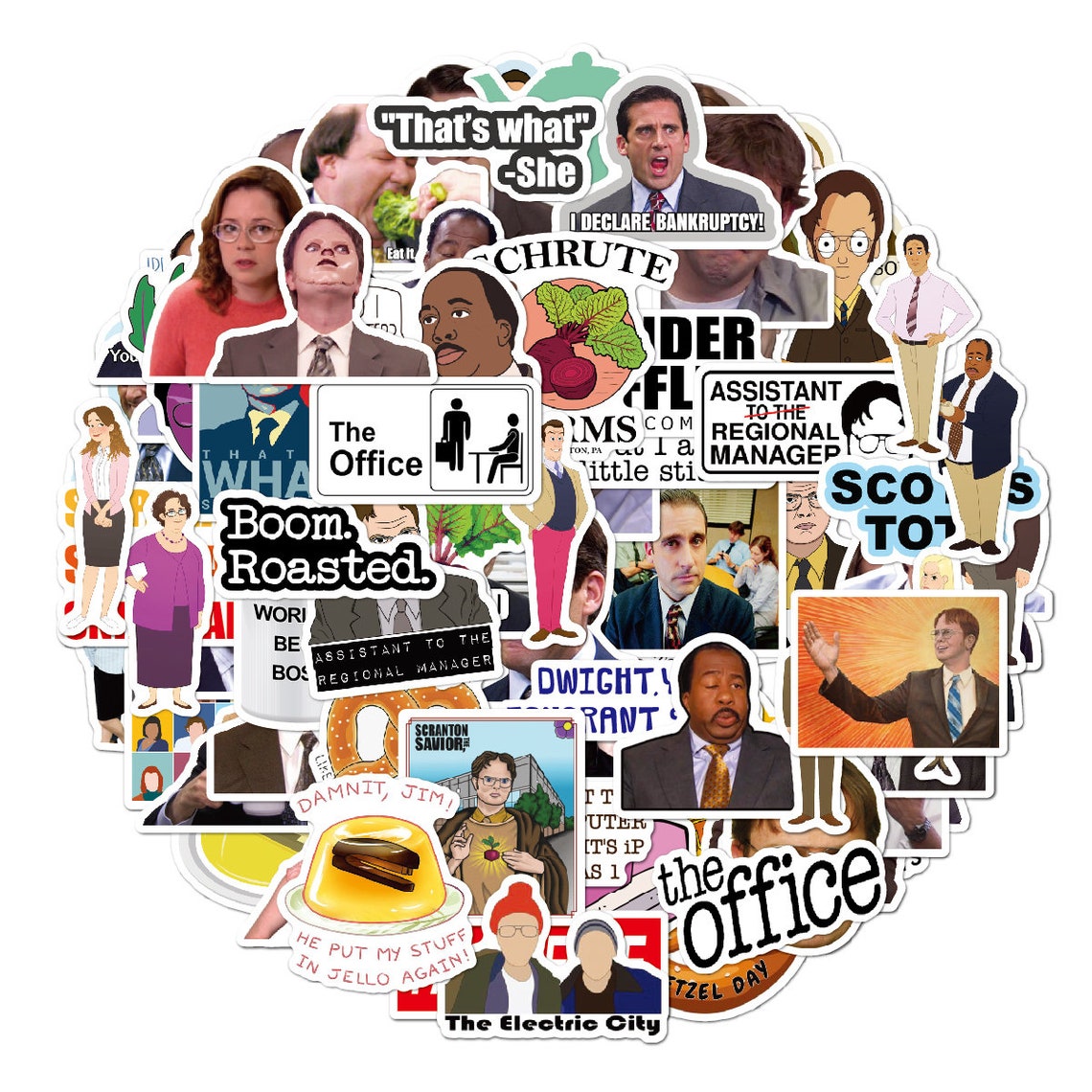 The Office Sticker Pack 100pcs Funny Quotes Meme Stickers for - Etsy