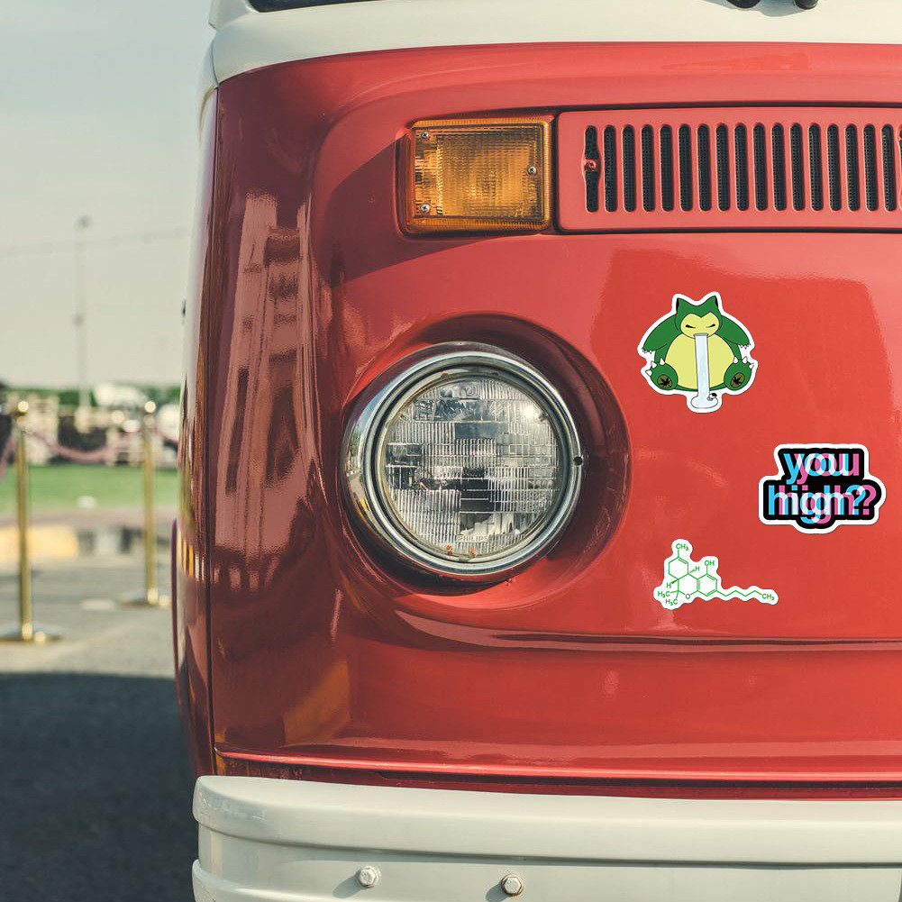 10-200 PCS Vinyl Waterproof Weed Stickers for Adults Cool - Etsy