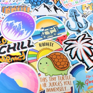 300pc VSCO Stickers Pack Ocean Themed Outdoor Decal for Laptop Hydro ...