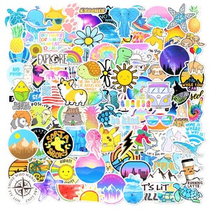 300pc VSCO Stickers Pack Ocean Themed Outdoor Decal for Laptop Hydro ...